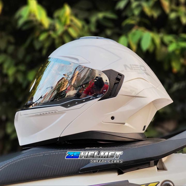 SPYDER NEO ICON (White) MODULAR - DUAL VISOR (with FREE Clear Lens ...