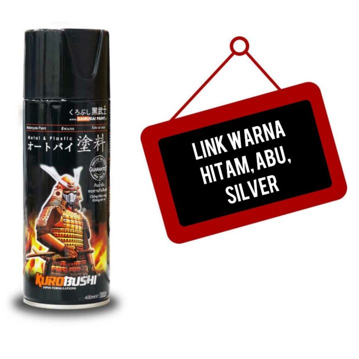 cat semprot samurai pilok pilox samurai varian hitam glossy hitam doff ...