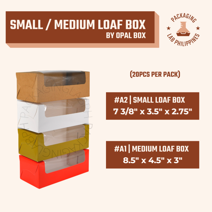[20pcs] Small/ Medium Loaf Box Pastry Box by Opal Box | Lazada PH