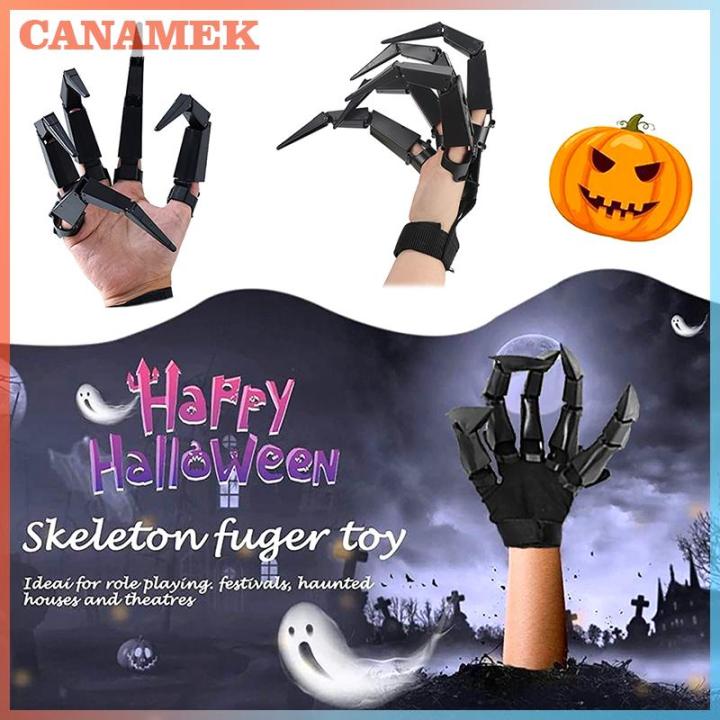 CANAMEK 1Pc Pair Halloween Articulated Fingers Scary Fake Fingers ...