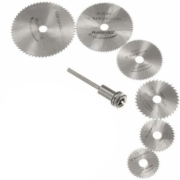 7Pcs Mini HSS High Speed Steel Saw Disc Wheel Circular Cutting Blades ...