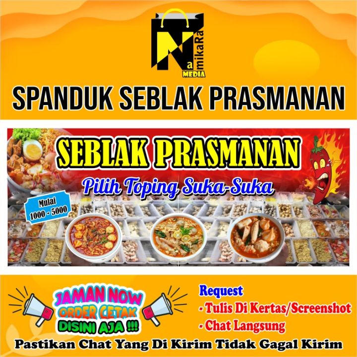 Spanduk Banner Seblak Terbaru yang lagi Viral ukuran 1.6x0.6 M / Banner ...