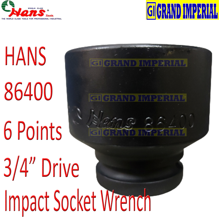 Hans Impact Socket Wrench 3/4" Drive 6 Points 86400 Choices Size 17mm ...