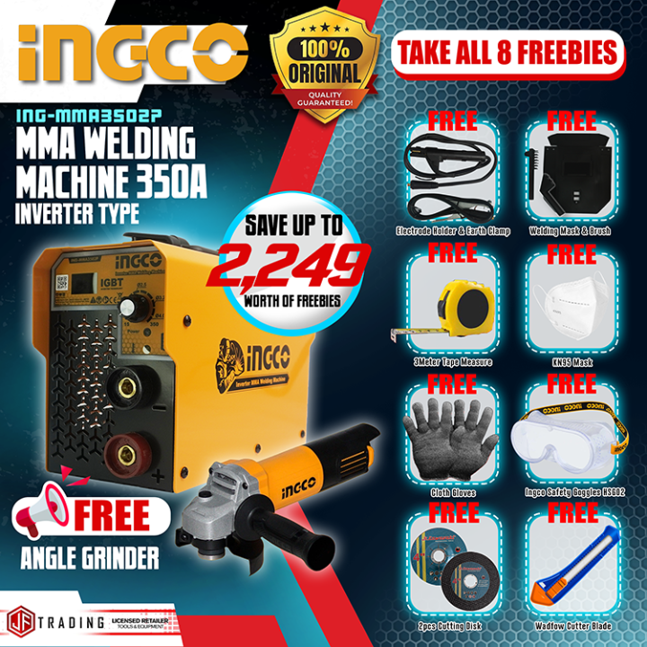 INGCO BUNDLES Welding Machine MMA3502P And High Quality With FREEBIES ♦ ...