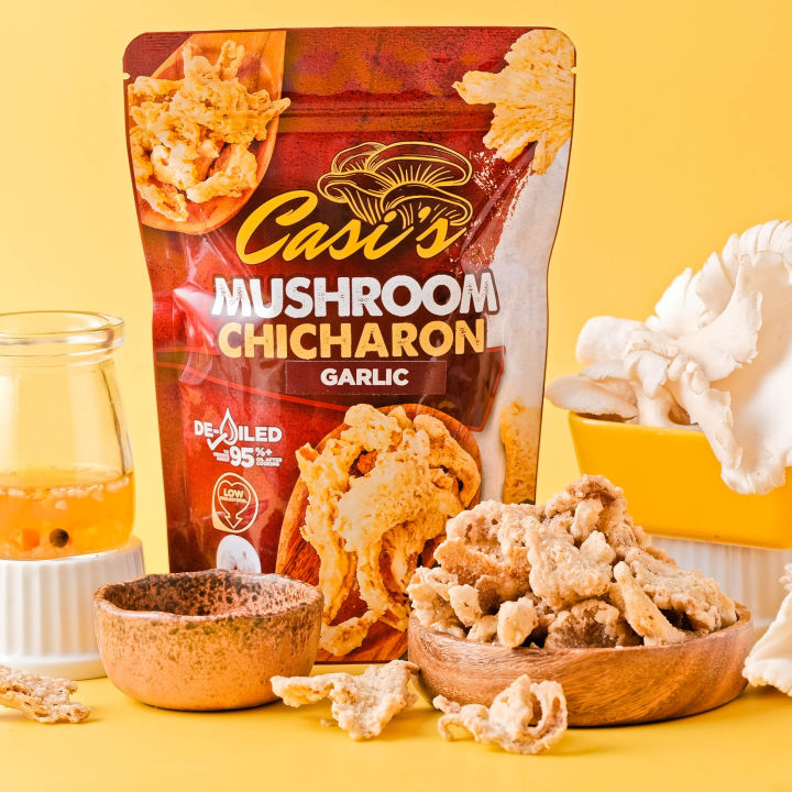 Casi's Mushroom Chicharon 100 Grams - Crunchy and Less Guilt Snack ...