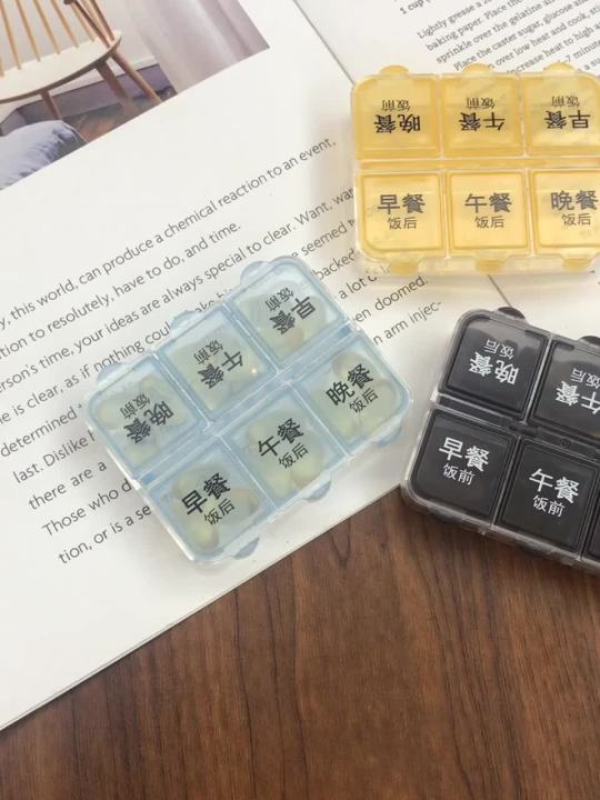 2022 Pill Mini Portable Small Tablet Storage before and after Meals 1 ...