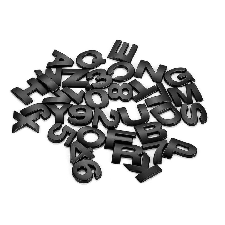 25mm 3D Letters Auto Car Sticker Emblem Chrome Metal DIY Digital ...