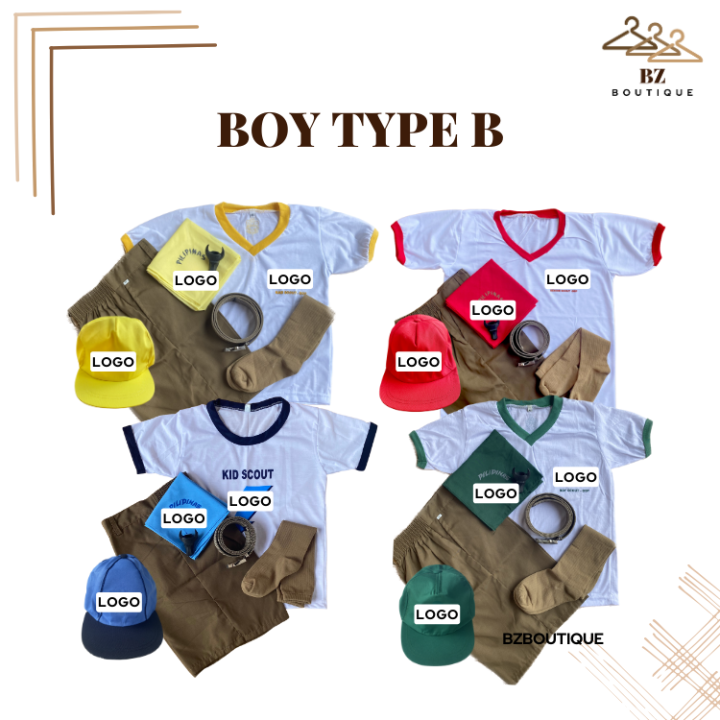 Boy Type B Complete Set of School Uniform | Blue Yellow Green Red | BZ ...