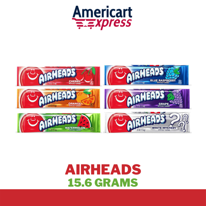 Airheads Candy Bars Flavors: Cherry, Orange, Watermelon, Blue Raspberry ...