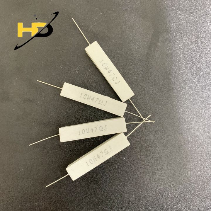 Gói 10 Chiếc Điện Trở Sứ 10W 47R, Điện Trở Công Suất 47 Ohm 10W (Mới ...