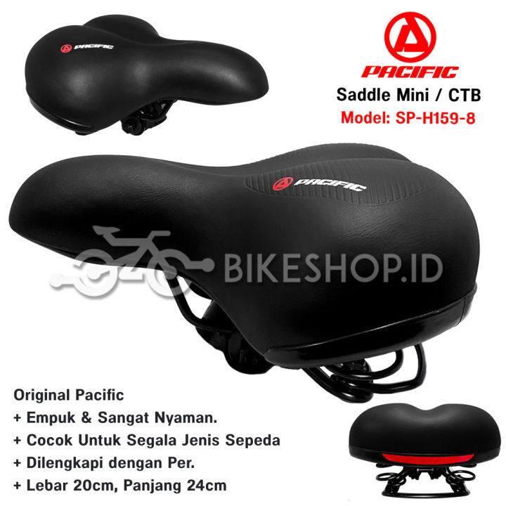 Jok Saddle Boxer Lebar Empuk Hitam Mini Pacific PER Mata Kucing Sepeda ...