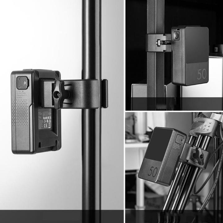 Aluminum Holder Universal V Mount Brackets with Adjustable Clamp Light Stand Attachment for ...
