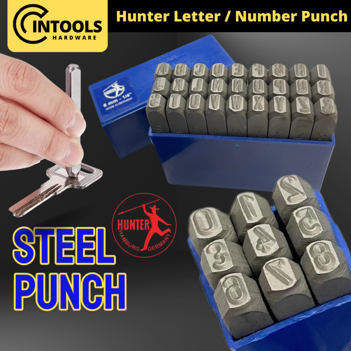 HUNTER Germany Alphabet Steel Letter Number Punch Nombor Plate Chop ...