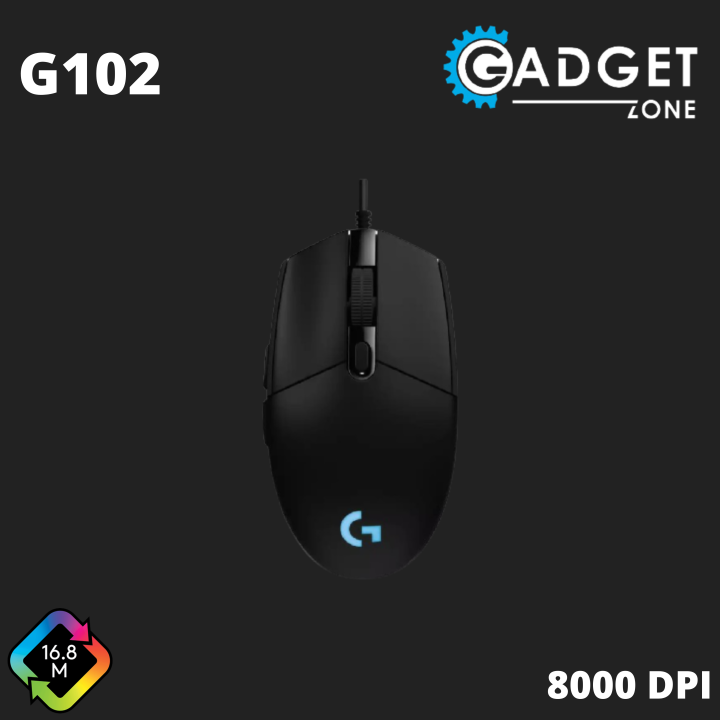 G102 Lightsync Prodigy Programmable RGB Gaming Mouse Black/White | Lazada