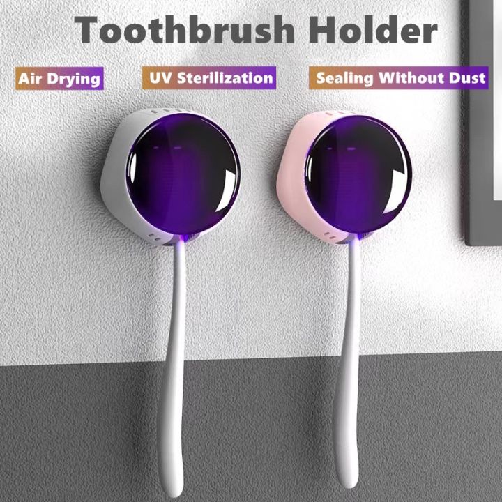 Toothbrush Holder UV Sanitizer Toothbrush Rack with Fan Drying Function ...
