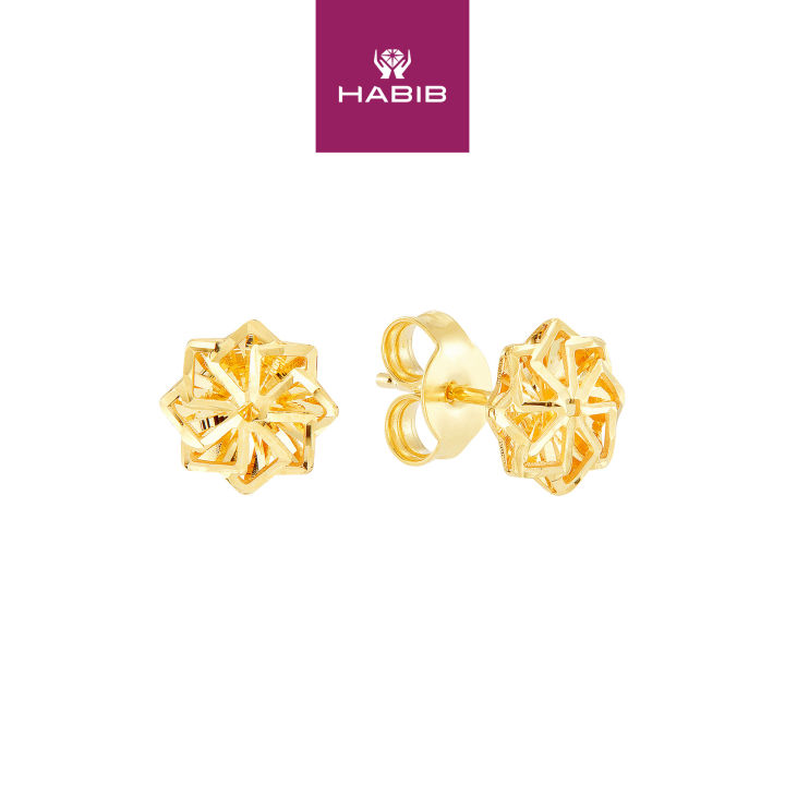 HABIB 375/9K Yellow Gold Earrings VX3DCLKE2212-Y | Lazada Singapore