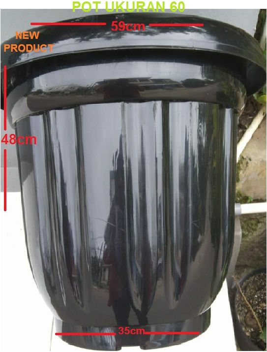 Paket murah 3 Pot besar warna hitam ukuran 60 cm / Pot hitam ukuran 60 ...