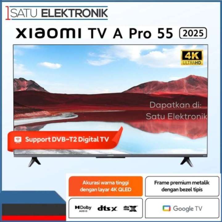Xiaomi TV 55 Inch QLED A Pro 2025 4K Ultra HD Android TV Bezeless ...
