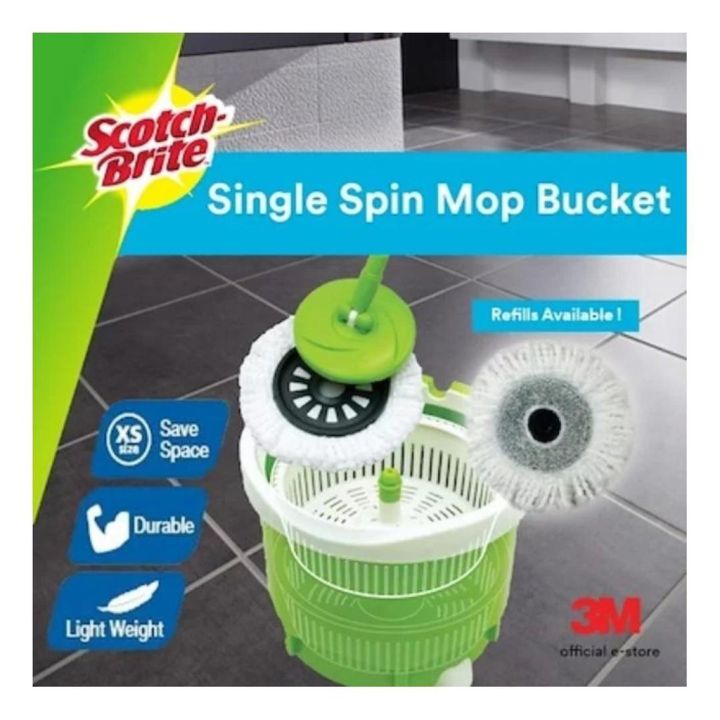 3M Scotch Brite Single Spin Mop Bucket Set - Local stock Ship Daily ...