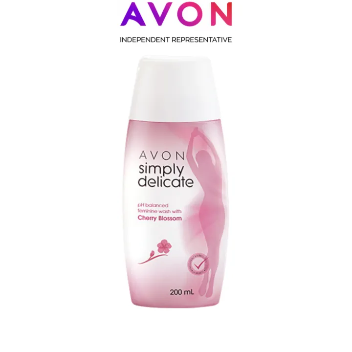 AVON SIMPLY DELICATE CHERRY BLOSSOM (REFRESHING) 200ML FEMININE WASH ...