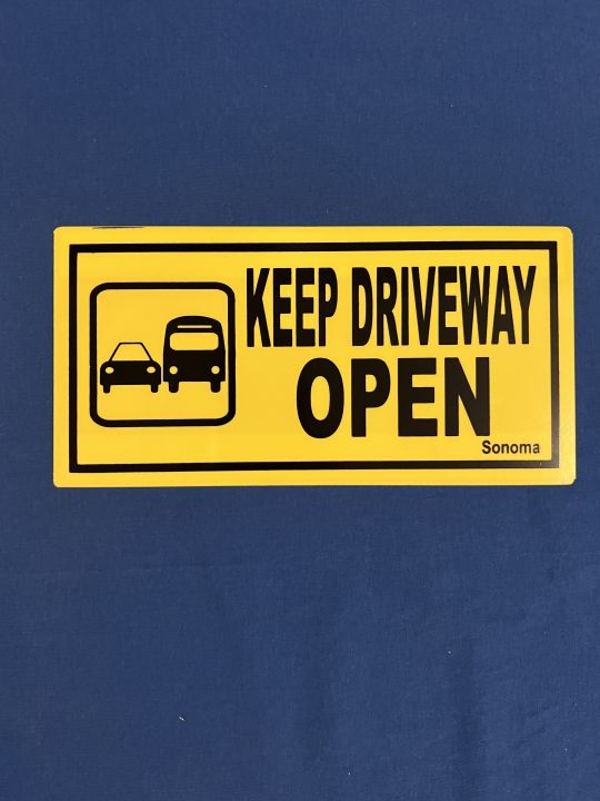 A-Mart High Impact Plastic Signage 4x8 inches Keep Driveway Open Sign ...