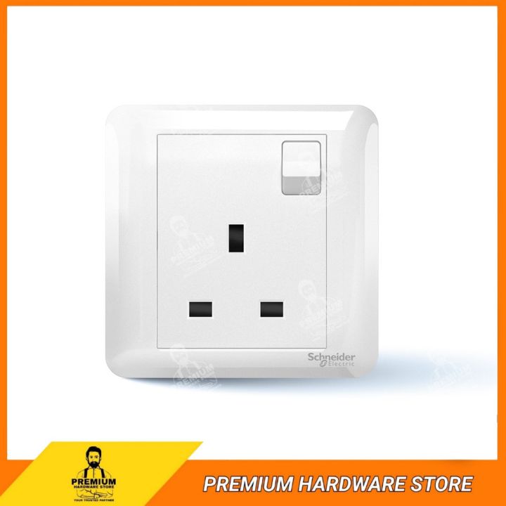 SCHNEIDER Affle Plus 13A Single Gang Switch Socket Outlet SIRIM ...