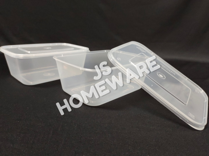 1500ml Rectangular Plastic Disposable Food Container (50pcs+-) | Lazada