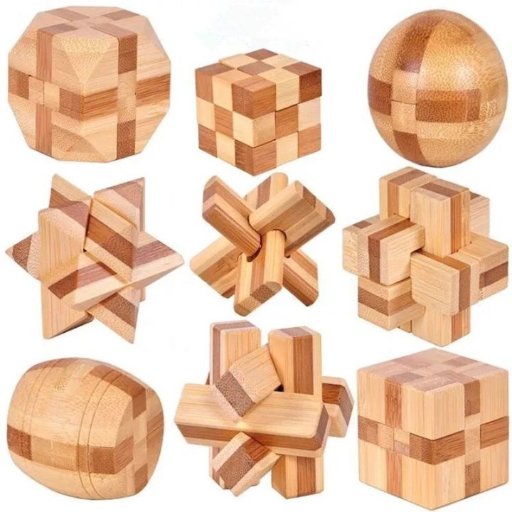 Bamboo Kong Ming Lock Kids Puzzle Toys Kong Ming Ball 3D Disassembly ...