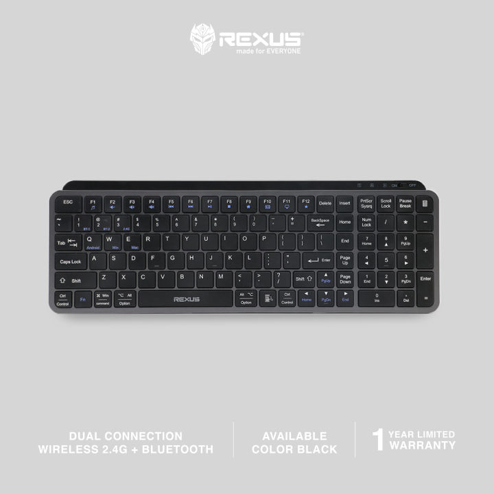 Rexus Keyboard Bluetooth Wireless Office KL100 | Lazada Indonesia