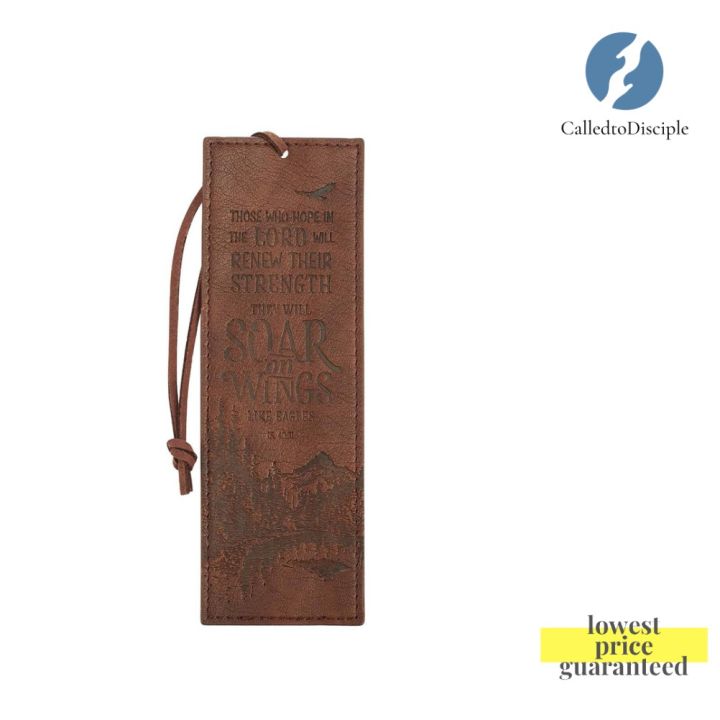 Soar on Wings (Isaiah 40:31) Brown Faux Leather Bookmark (CAG) | Lazada PH