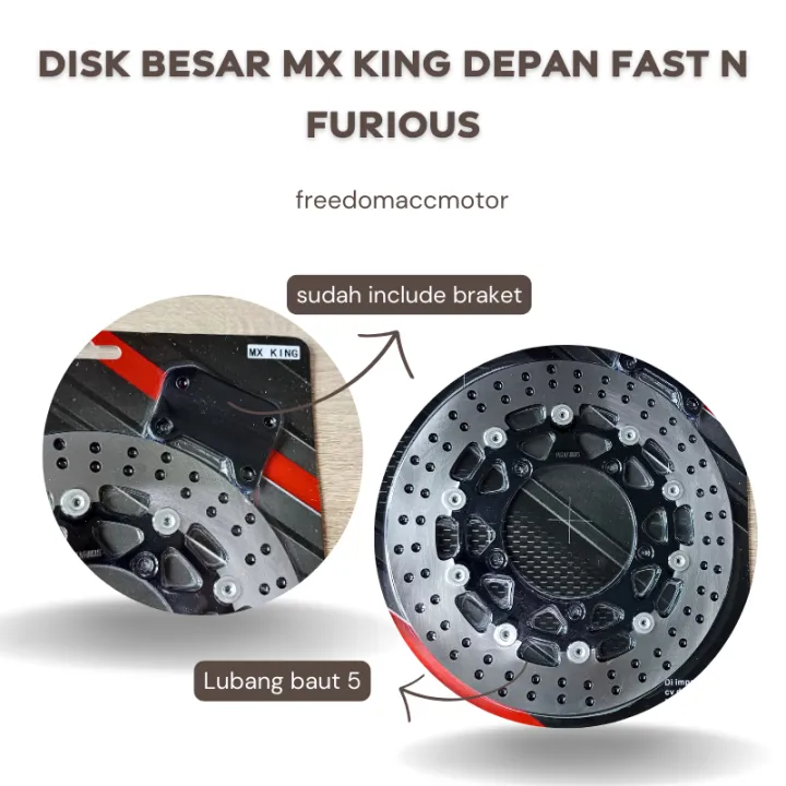 DISK PIRINGAN LEBAR 300 MM MX KING, MX OLD, MX 150 MODEL FLOATING BULAT ...