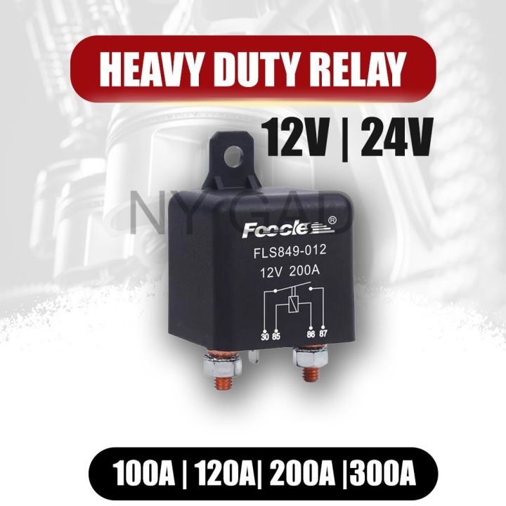 [ส่งในไทย] รีเลย์รถยนต์ กระแสสูง รีเลย์รถบรรทุก 100A 120A 200A 12V 24V ...
