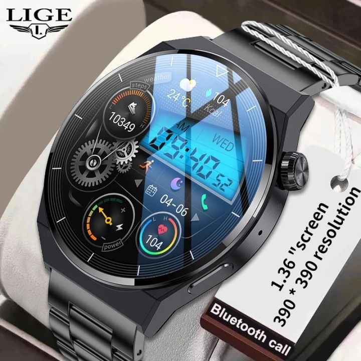 NEW PROMO LIGE Jam Tangan Pintar asli Tahan Air Pria Bluetooth Olahraga ...