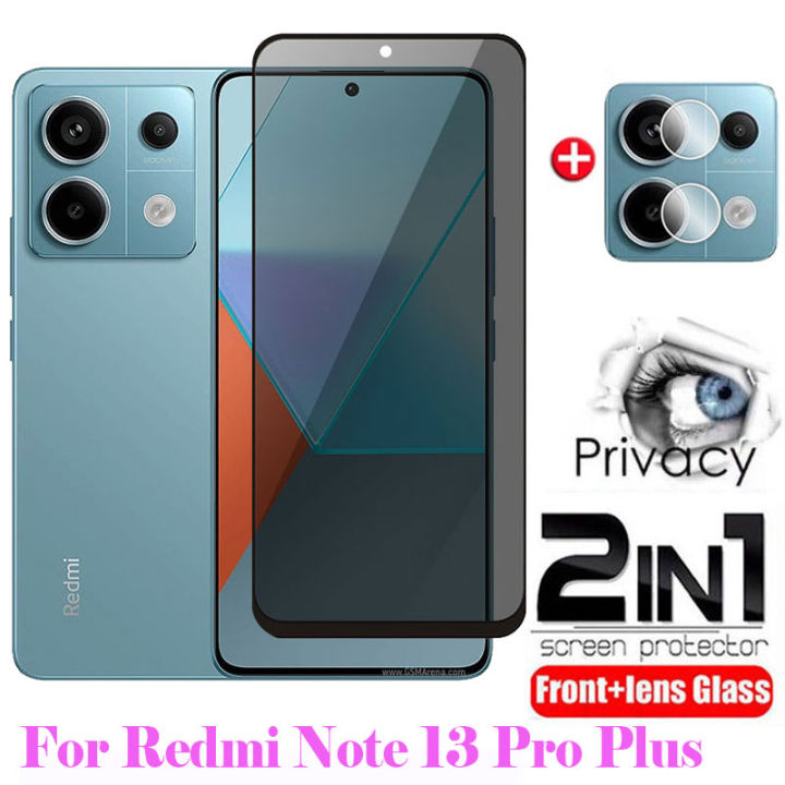 2in1สำหรับ Redmi Note 13 Pro Plus 5G 2023 Note13Pro Note13 + 4G 5G 5G ปกป้องหน้าจอกระจกนิรภัยเทม ...