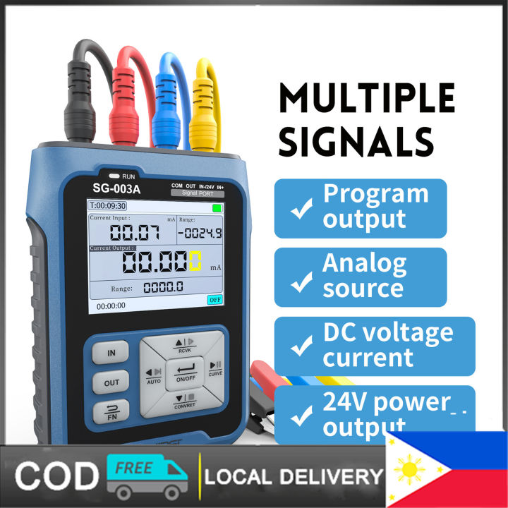 Portable Handheld Current Voltage Simulator: 0-10V 4-20mAh Adjustable ...