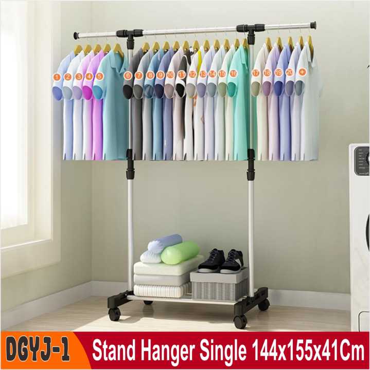 Rak Gantung Serbaguna Rak Baju Gantungan Baju Besi Stand Hanger Display ...