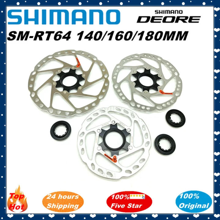 SHIMANO DEORE SM RT64 MTB ดิสก์เบรกศูนย์ล็อคแผ่นเดิมโรเตอร์จักรยานเสือ ...
