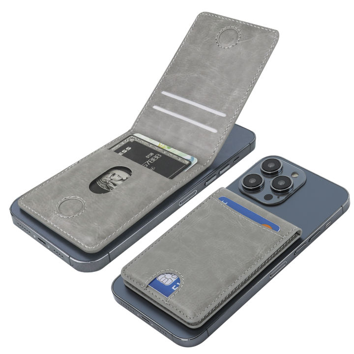 NEW For Apple Magsafe Wallet Leather Pouch ID Credit Card Holder For ...