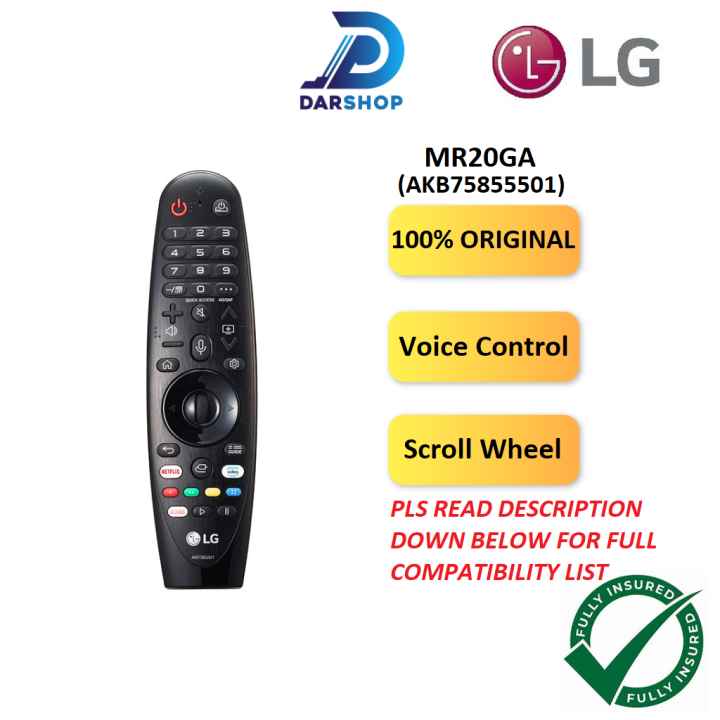 100% ORIGINAL LG Magic Remote Control for Selected 2018 2019 and 2020 ...