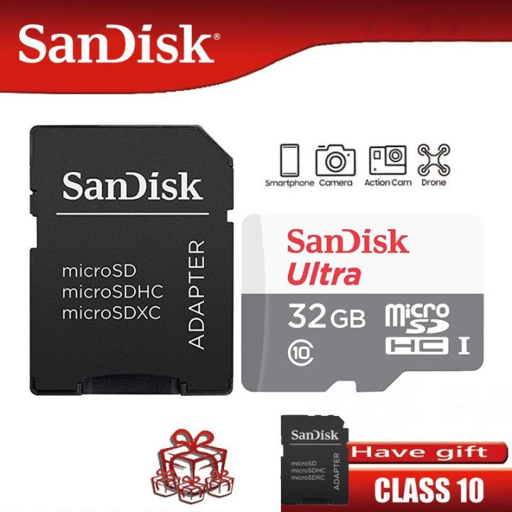 100% SanDisk Memory Card Camera Card 16GB 32GB 64GB Micro sd Card 128GB ...
