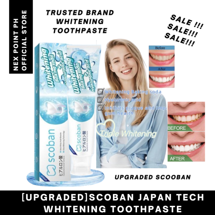 [FDA approved]Scoban Whitening Toothpaste 200ml Baking Soda toothpaste ...