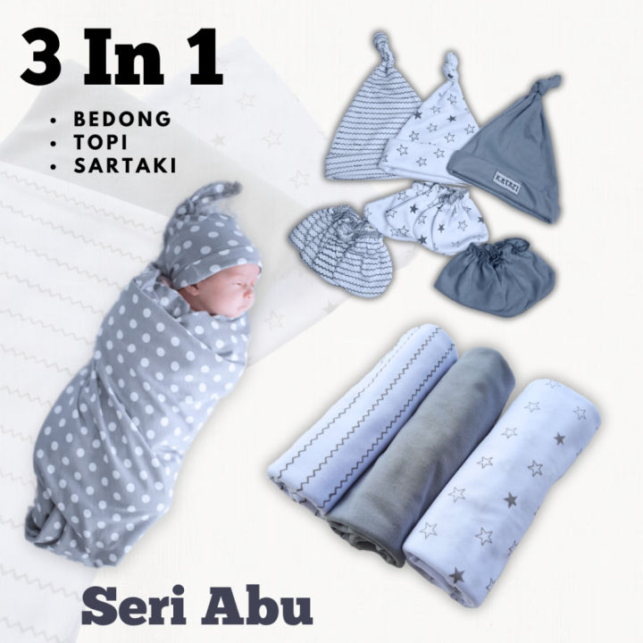 Bedong Bayi Set 3In1 Jumbo Motif Polos instan Lembut | Lazada Indonesia
