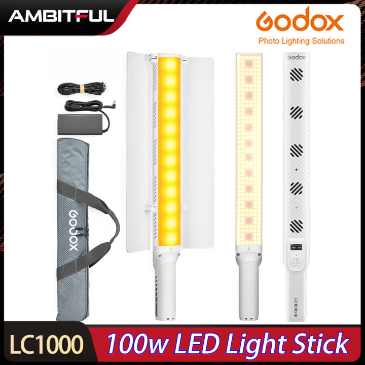 Godox LC1000วิดีโอ LED RGB ติดแสงไฟแอลอีดีสว่างควบคุมด้วยแอปโคมไฟสตูดิโอถ่ายภาพ2500K-8500K แบบ ...