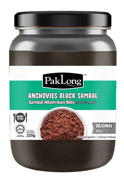 PAKLONG Anchovies Black Sambal - Original 220g (Sambal Hitam Bilis ...