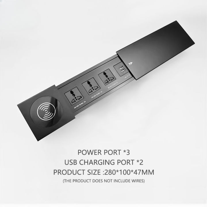 Recessed Power Socket,with USB Ports Wireless Charging Station for ...
