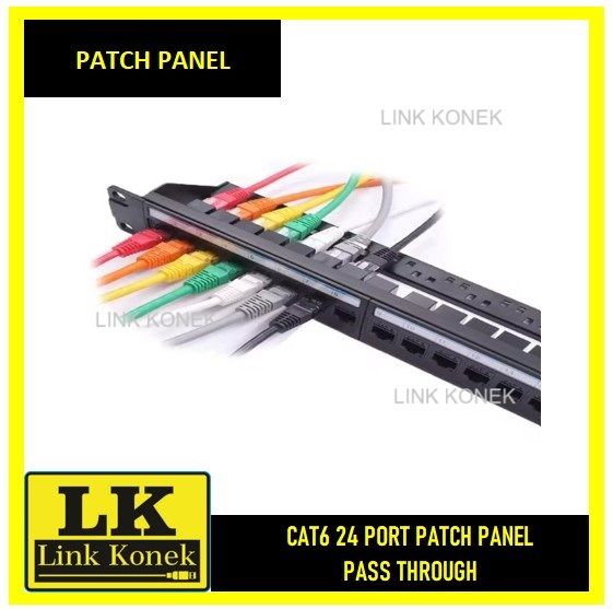 LINK KONEK CAT6 24PORT PATCH PANEL PASS THROUGH | Lazada PH