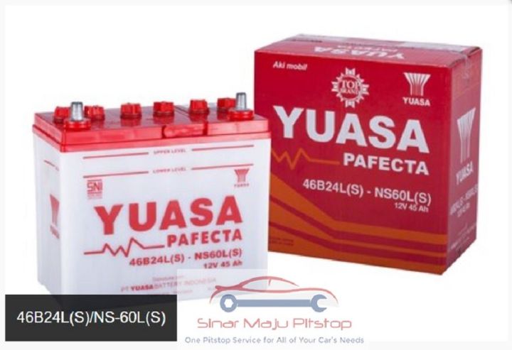 Aki Mobil Yuasa 46B24LS NS60LS - FORD LYNX & FORD NEW LASER | Lazada Indonesia