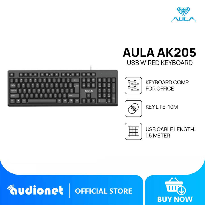 AULA AK205 USB Wired Keyboard | Lazada PH