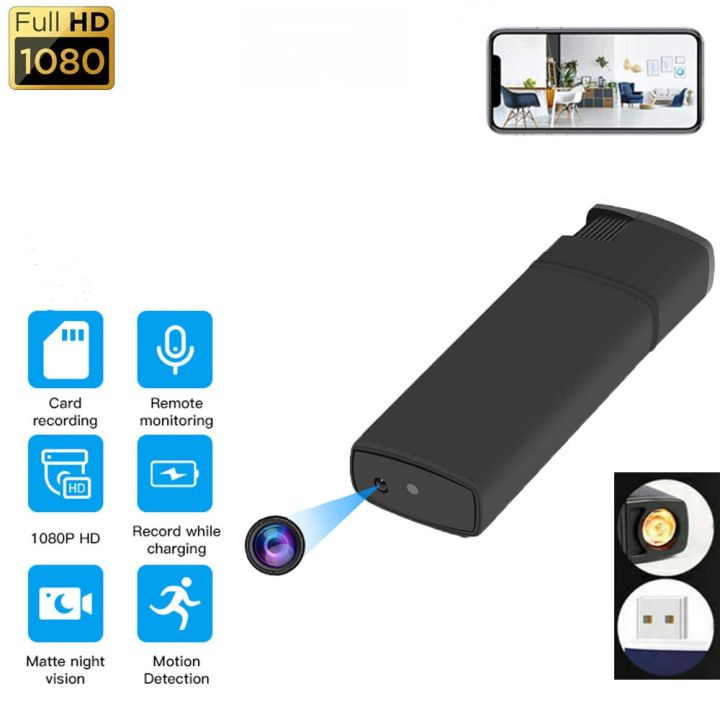 Lighter Camera Full HD 4K / 8MP Mini Camera Nanny DVR USB Video ...