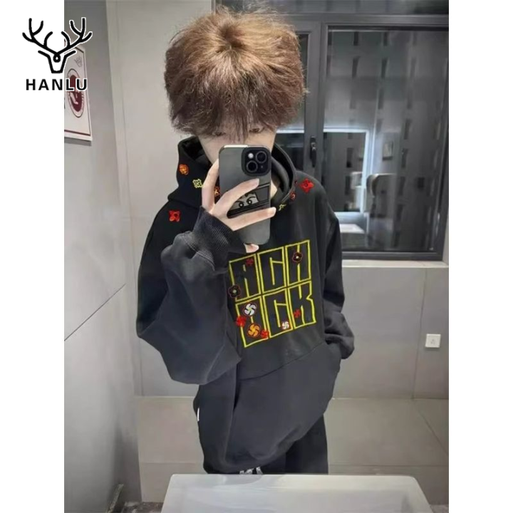 Hanlu เสื้อโค้ทคู่แบบหลวมสำหรับรักษาความอบอุ่นเสื้อฮู้ดปักลายวัยรุ่นแบบ ...